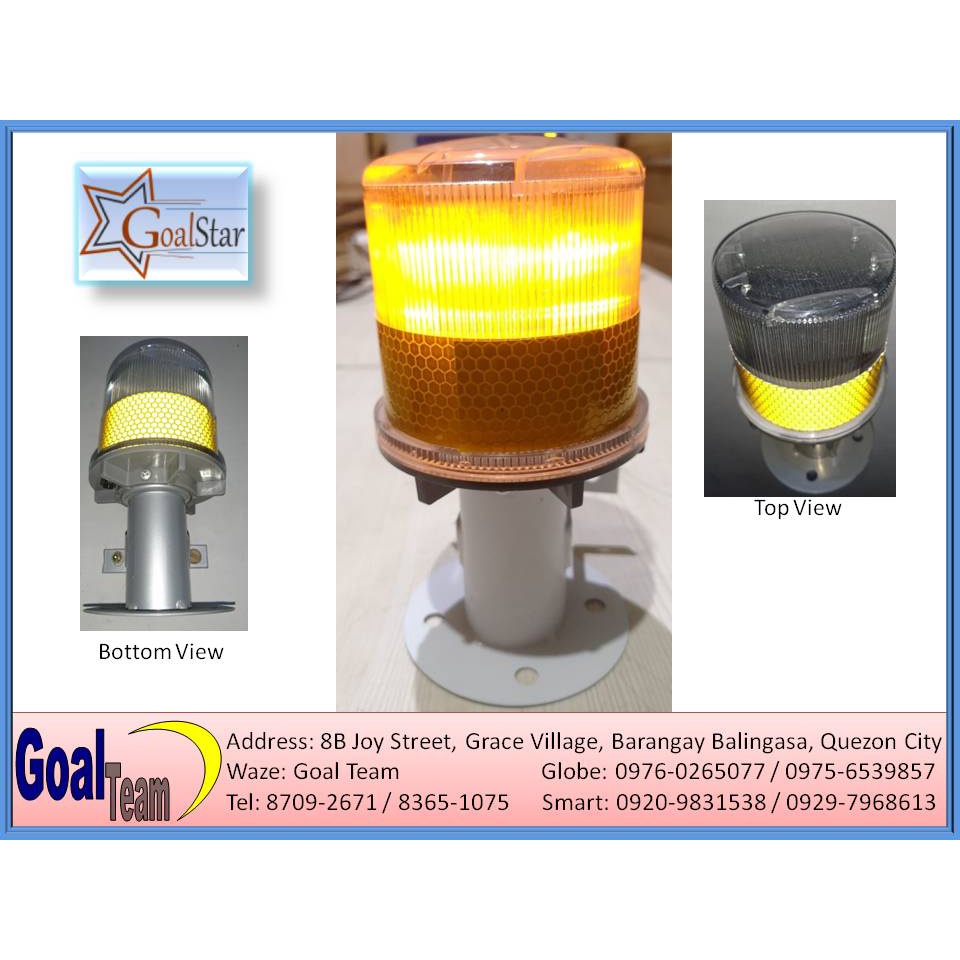 Solar Blinker Solar Warning Light Yellow / Green / Red | Shopee Philippines