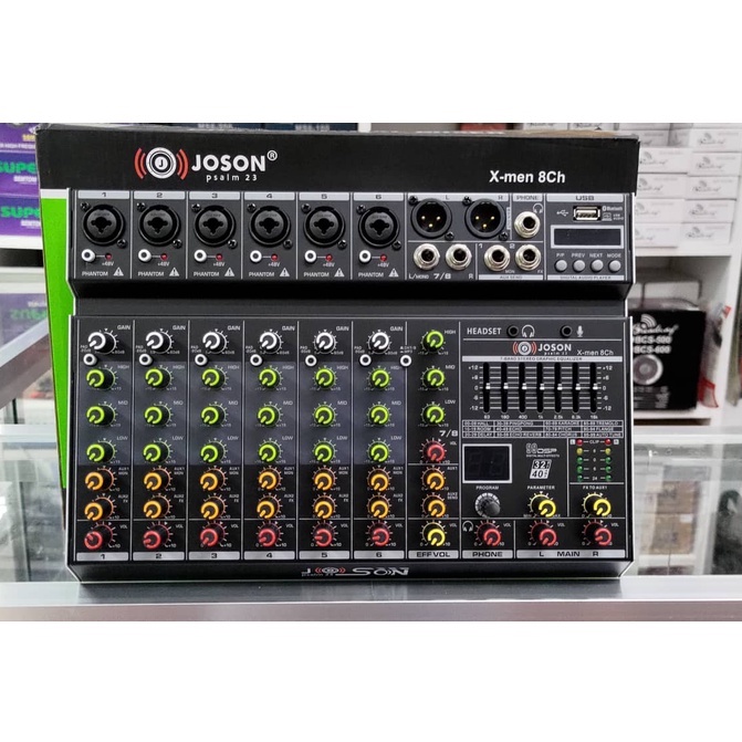 Joson X-men 8 Channel (Professional Mixer with Sound Card) | Shopee ...