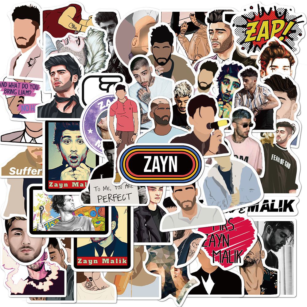 50PCS British Singer Zayn Malik Stickers DIY Skateboard Fridge Guitar ...