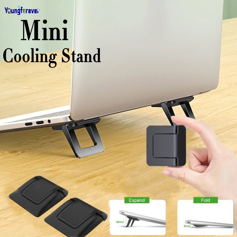 2Pcs Multifunction Mini Desktop Laptop Cooling Holder/ Ultra-thin Self ...