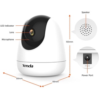 Tenda CP3 1080P HD Smart WiFi Security Camera, Two-Way Audio, 360 ...