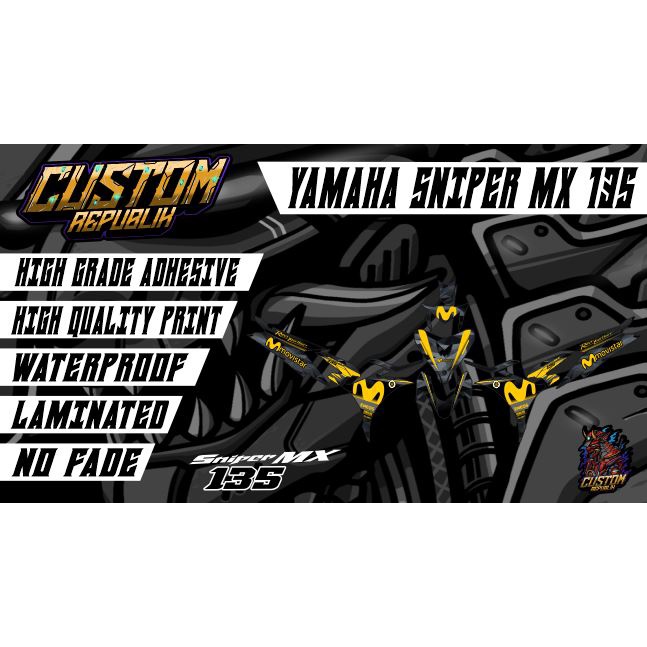 Yamaha Sniper MX 135 Movistar Decals Set | Shopee Philippines