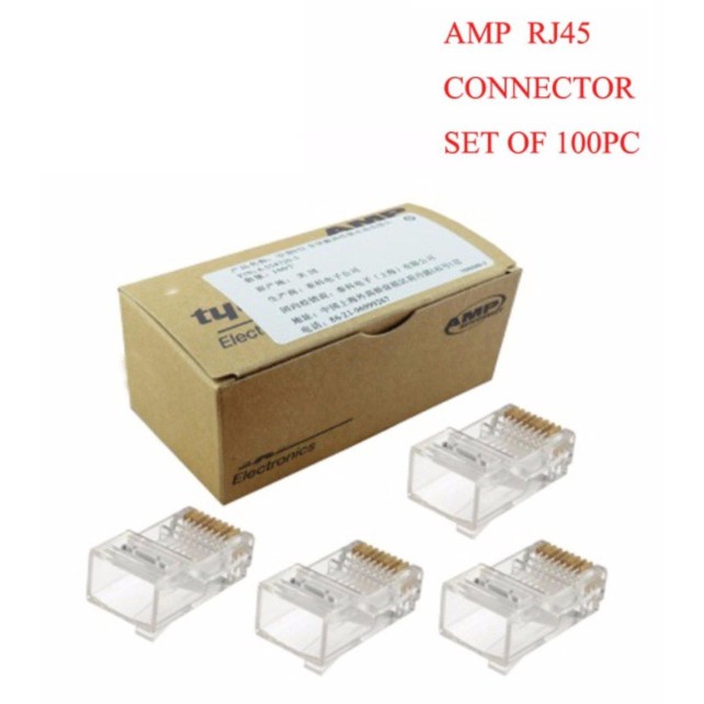 AMP TYCO RJ45 Connector Set of 100 | Shopee Philippines