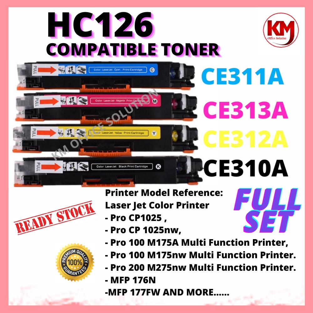 CE310A CE311A CE312A CE313A 126A Compatible Toner For HP LaserJet Pro ...