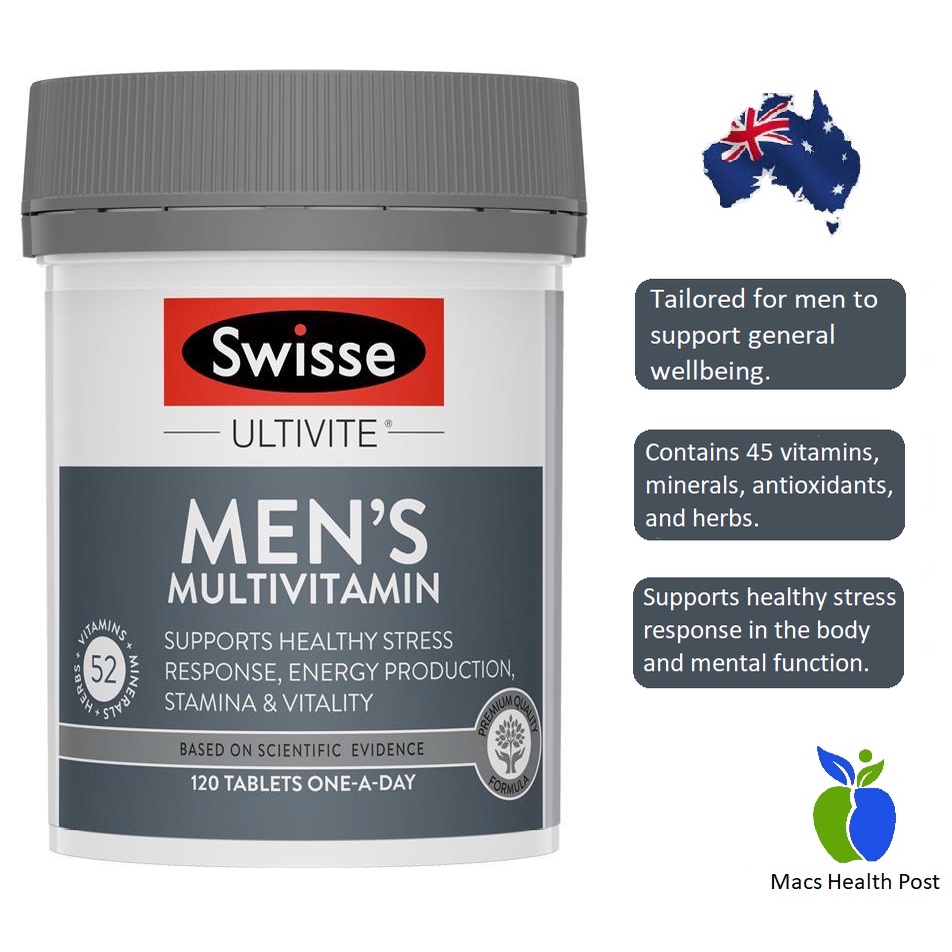 Swisse 120 Tablets Men's Ultivite Multivitamin Minerals Energy Production | Shopee Philippines