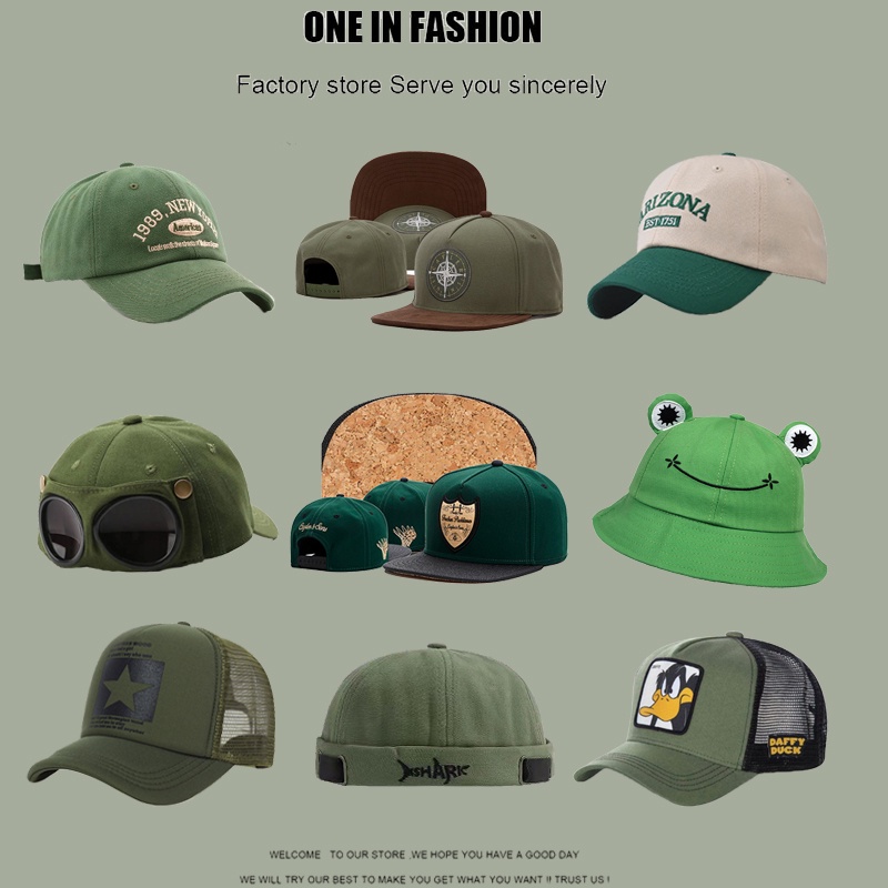Green vintage cap various styles baseball cap men and women fashion ...