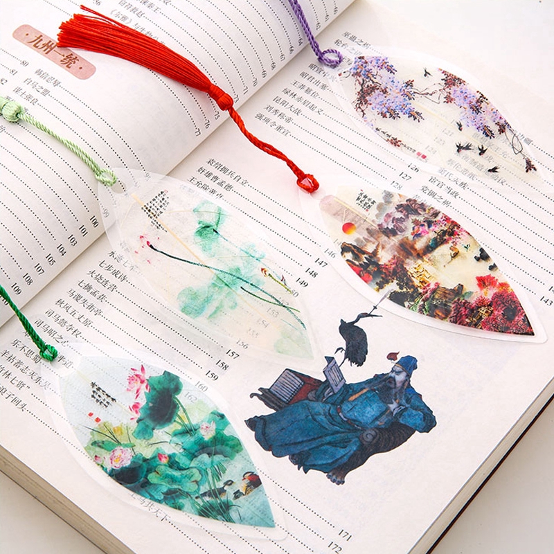 Chinese Style Leaf Vein Bookmark Student Gift Classical Bookmark ...