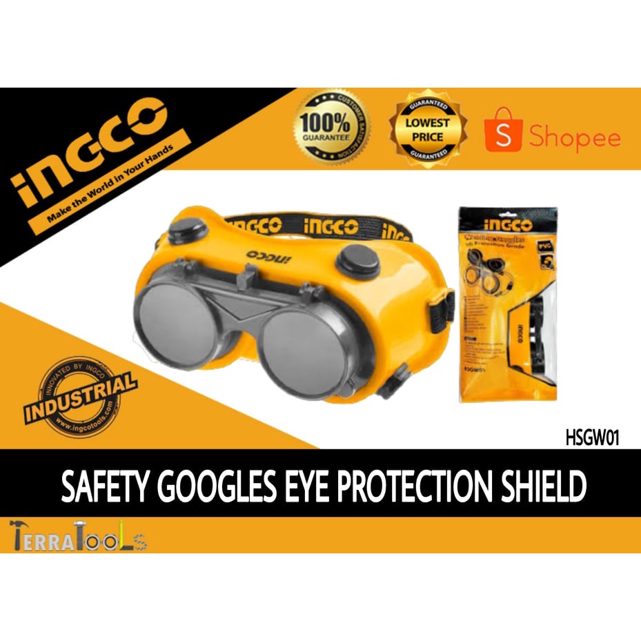 INGCO Welding Goggles Flip Top Dark Shade (HSGW01) | Shopee Philippines