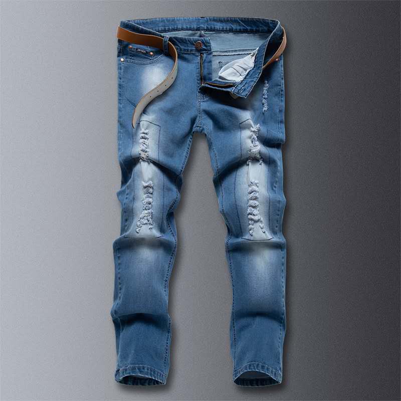 GK# Tattered Jeans For Men Skinny Stretchable Pants | Shopee Philippines