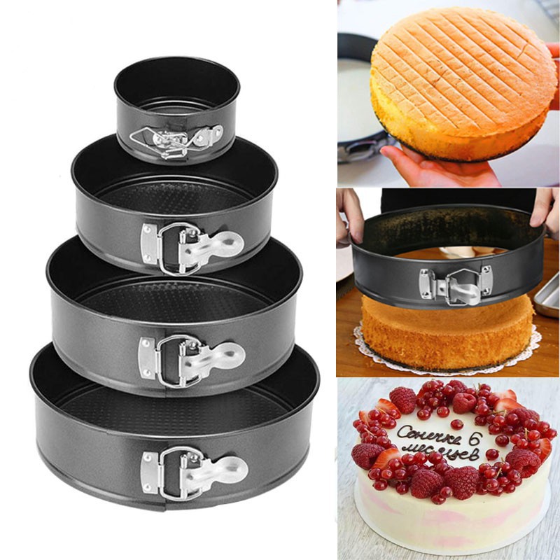 Cake Mold Metal Round inch Black Carbon Steel Cakes Molds / Non-Stick ...