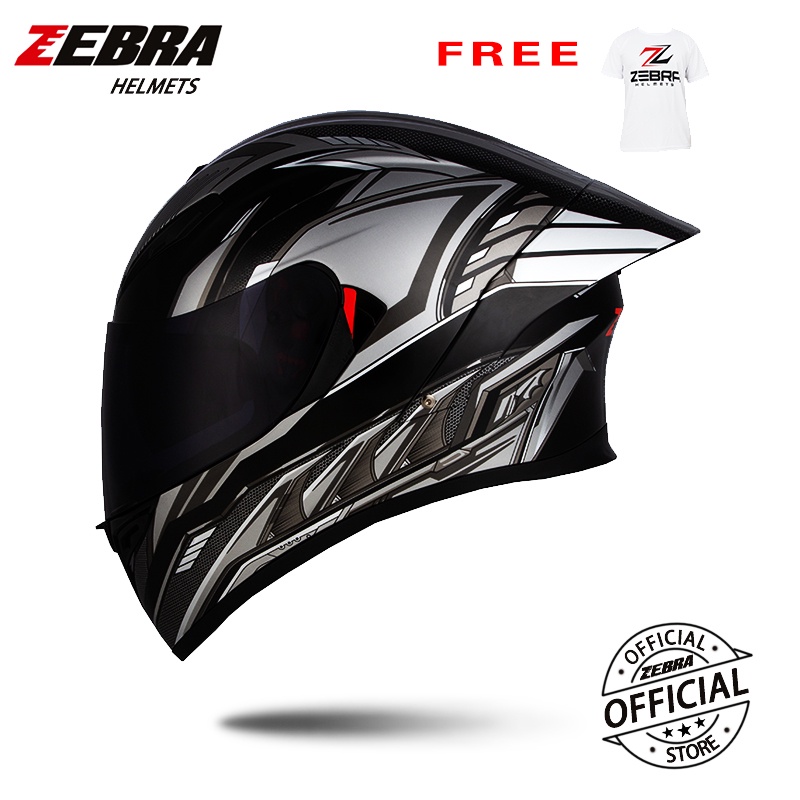 Zebra 611-Max Batman Men's Full Face Motorcycle Helmet Dual Visor Motor ...