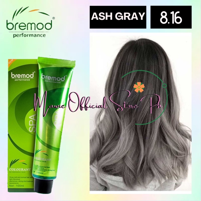 Bremod 8.16 Ash Gray Hair Color 100ml Hair Care | Shopee Philippines