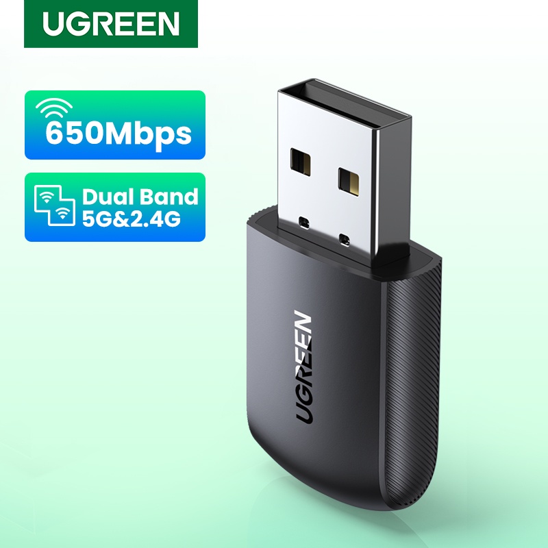 UGREEN 1300Mbps Wireless WiFi Adapter USB Plug Internet Network 2.4G ...