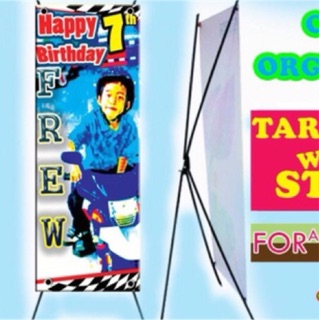 X Banner Stand / 2x5 Ft Standee Tarp Tarpaulin Decor Display Signage ...