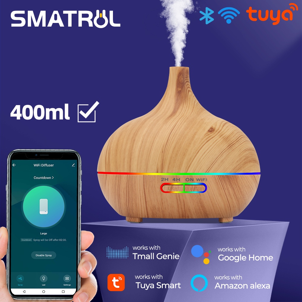 SMATRUL Tuya WiFi Smart Home Humidifier Essential Aroma Oil Diffuser ...