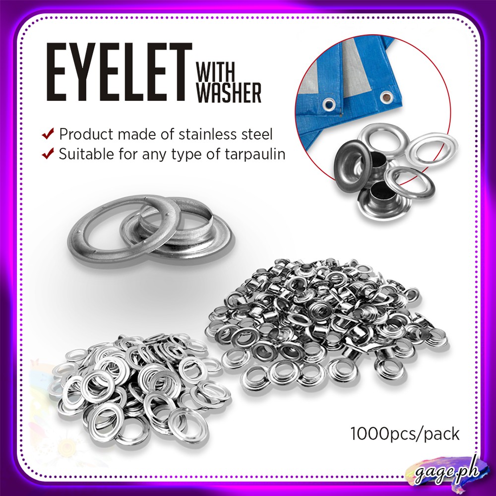 Eyelet Single and Partner 10MM and 12MM (1000pcs per pack) | Shopee ...