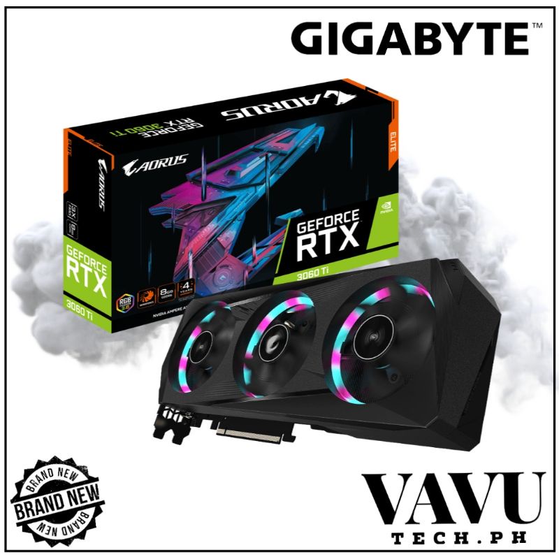 Gigabyte Geforce RTX 3060Ti Aorus Elite 8GB GDDR6 Video Graphics Card ...