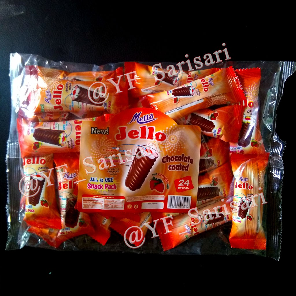 YF GCS-023 Mello Jello Chocolate Coated Marshmallow 24 PCS | Shopee ...