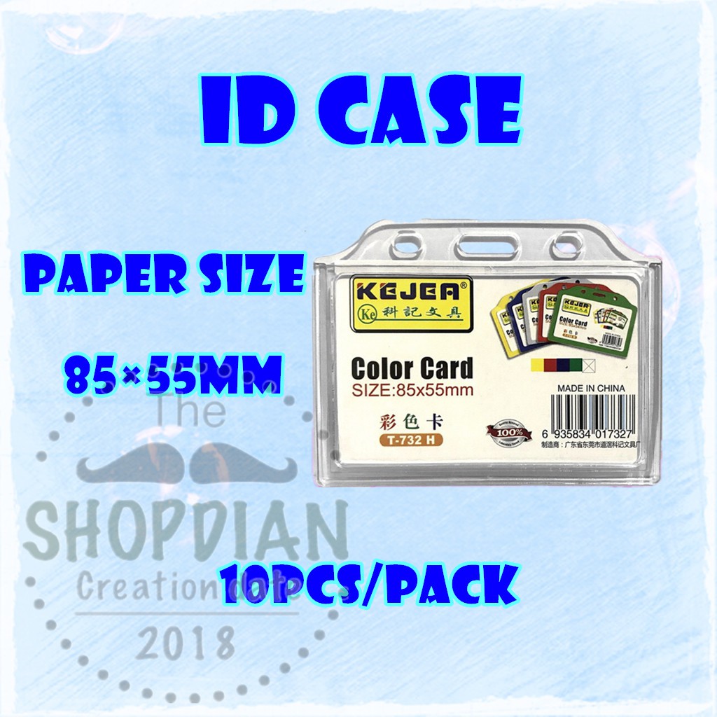 Horizontal ID case Size 85×55mm 10pcs/pack Hard card holder | Shopee ...