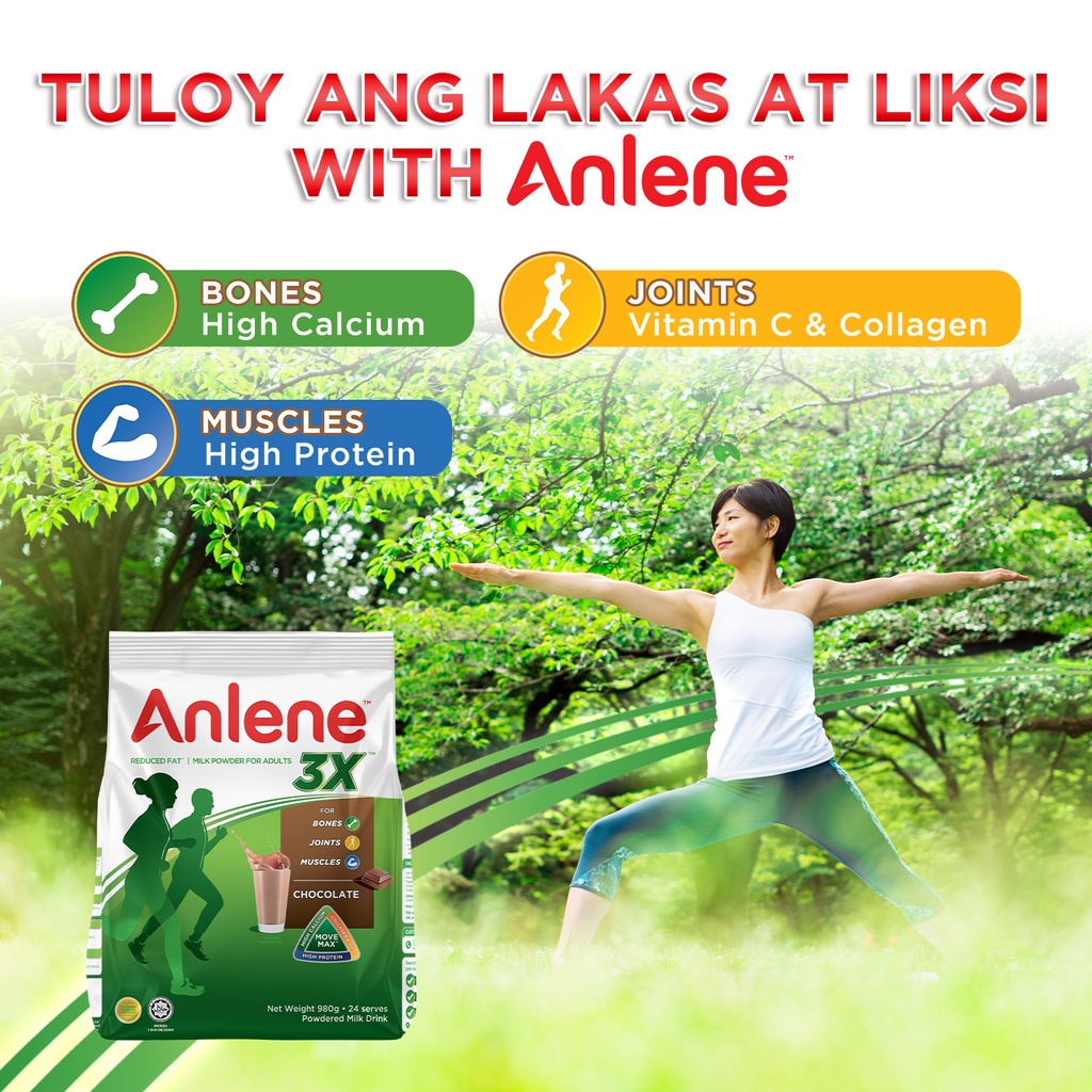 Anlene 3X Milk Powder Chocolate 300G x3 | Shopee Philippines