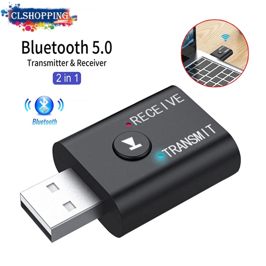 2 In1 USB Wireless Bluetooth Adapter 5.0 Transmitter For Computer TV ...