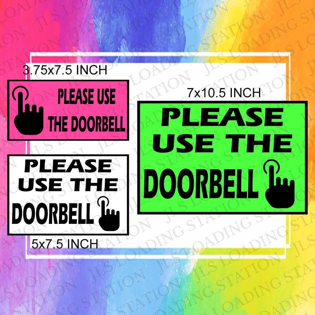 PLEASE USE THE DOORBELL (LAMINATED/PVC) SIGNAGE | Shopee Philippines