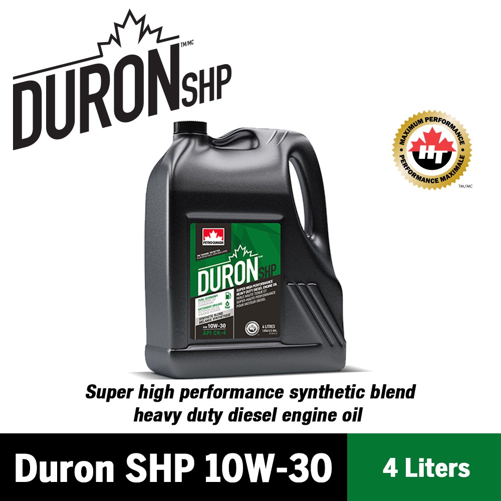 Petro-Canada Duron SHP 10W-30 Heavy Duty Diesel Engine Oil (4 Liter ...