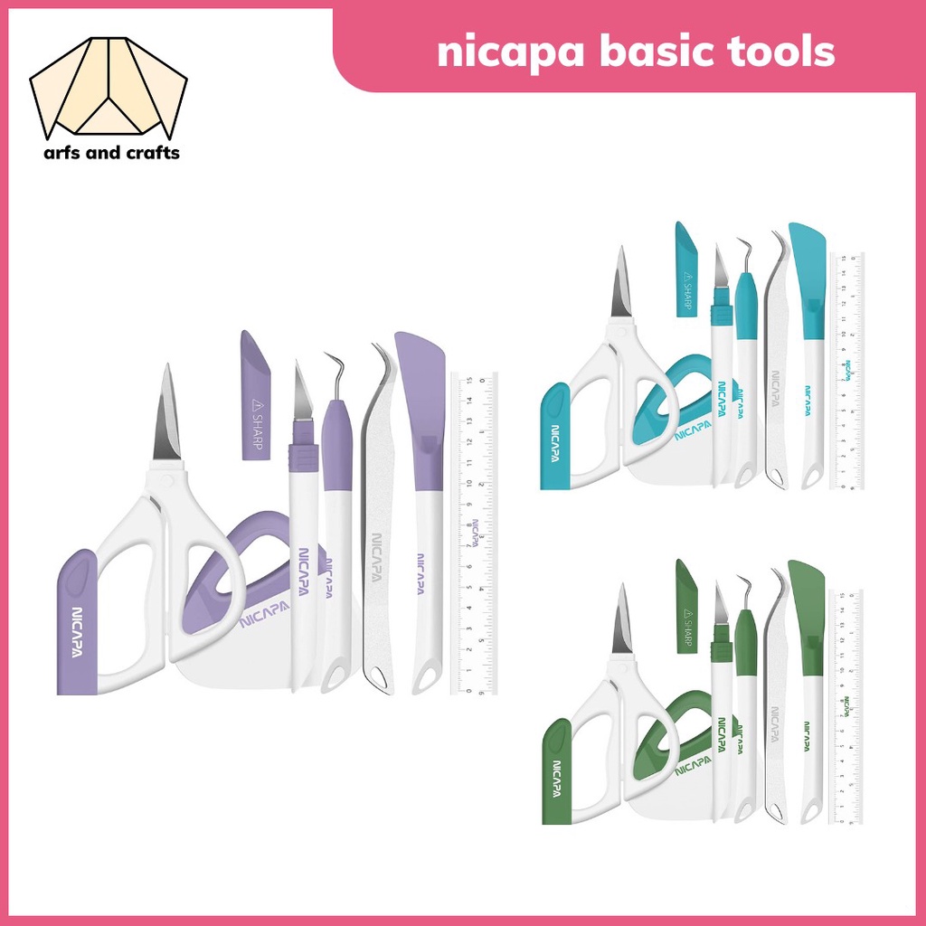 Nicapa Basic Tool Set Craft Weeding Vinyl Cardstock Crafting Tools Kit ...