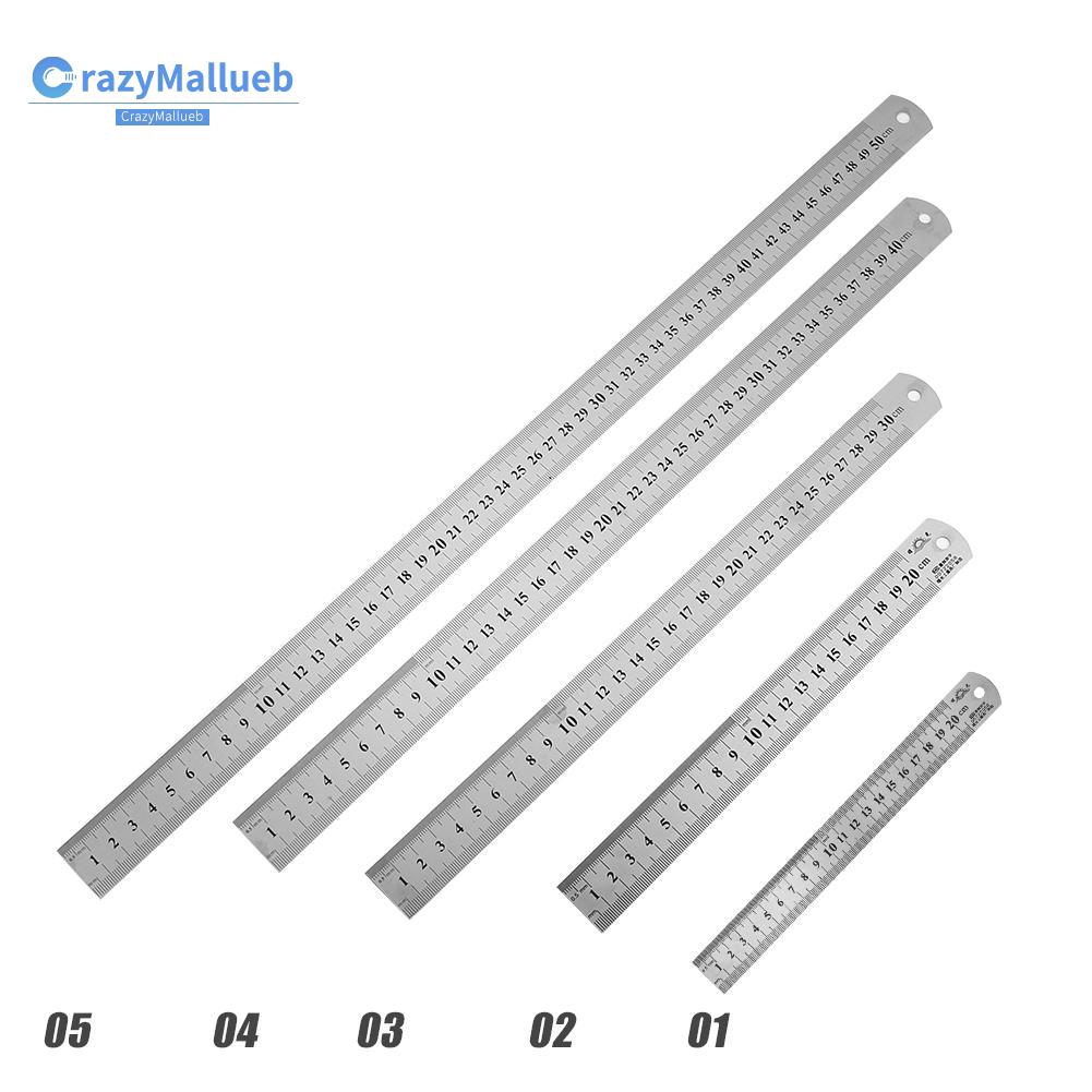 1pc Stainless Steel Straight Ruler Home Supply Stainless Steel Metal ...