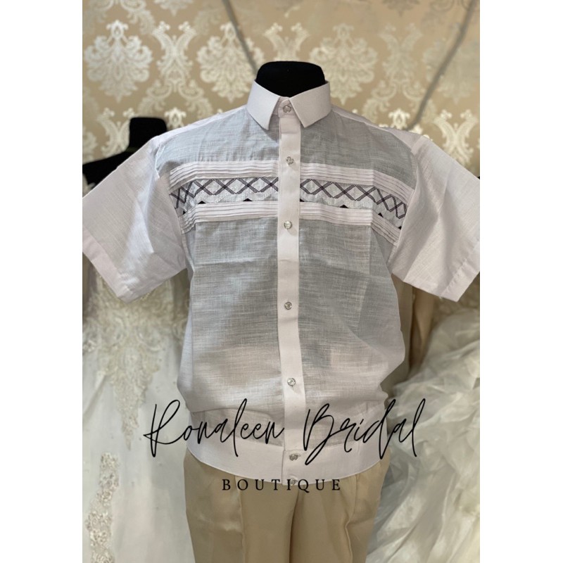 Polo Jacket Office Barong (Chest Embro) | Shopee Philippines