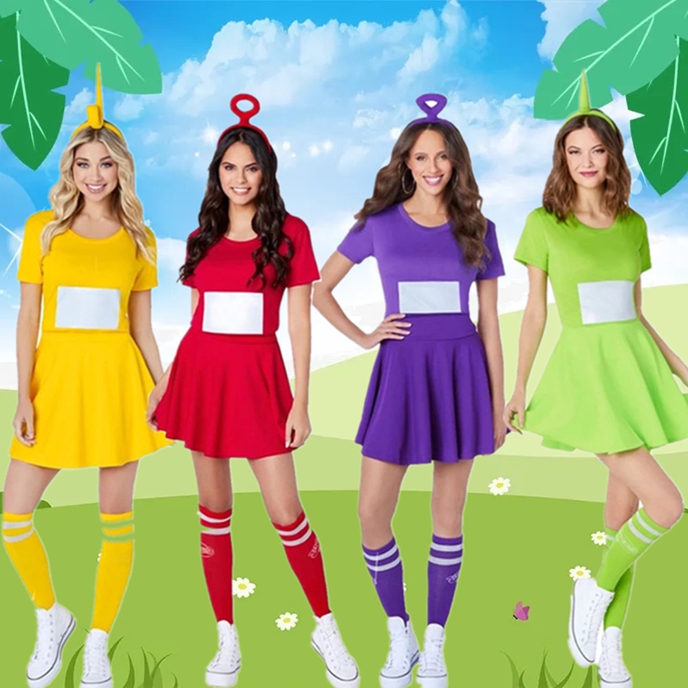 Lady's 4 Colors Teletubbies Cosplay Funny Tinky Winky Anime Dipsy Laa ...