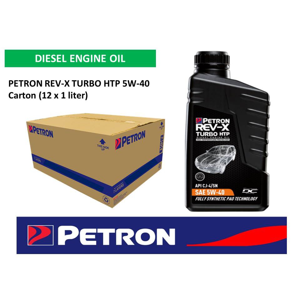 Petron Rev-X Turbo HTP Fully Synthetic Diesel Engine Oil 5W40 (1 Carton ...