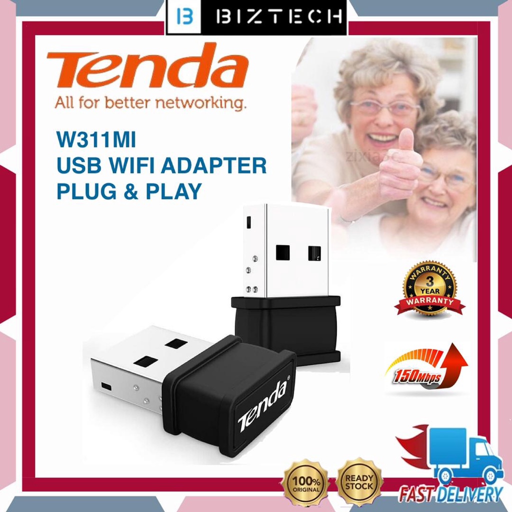 Tenda W311MI AutoInstall USB Wifi Afapter 150Mbps Auto-Install Wireless Nano USB Adapter ...
