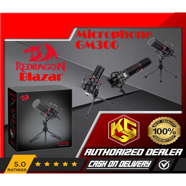 Redragon Blazar Usb Studio Microphone Kit Gm300 | Shopee Philippines