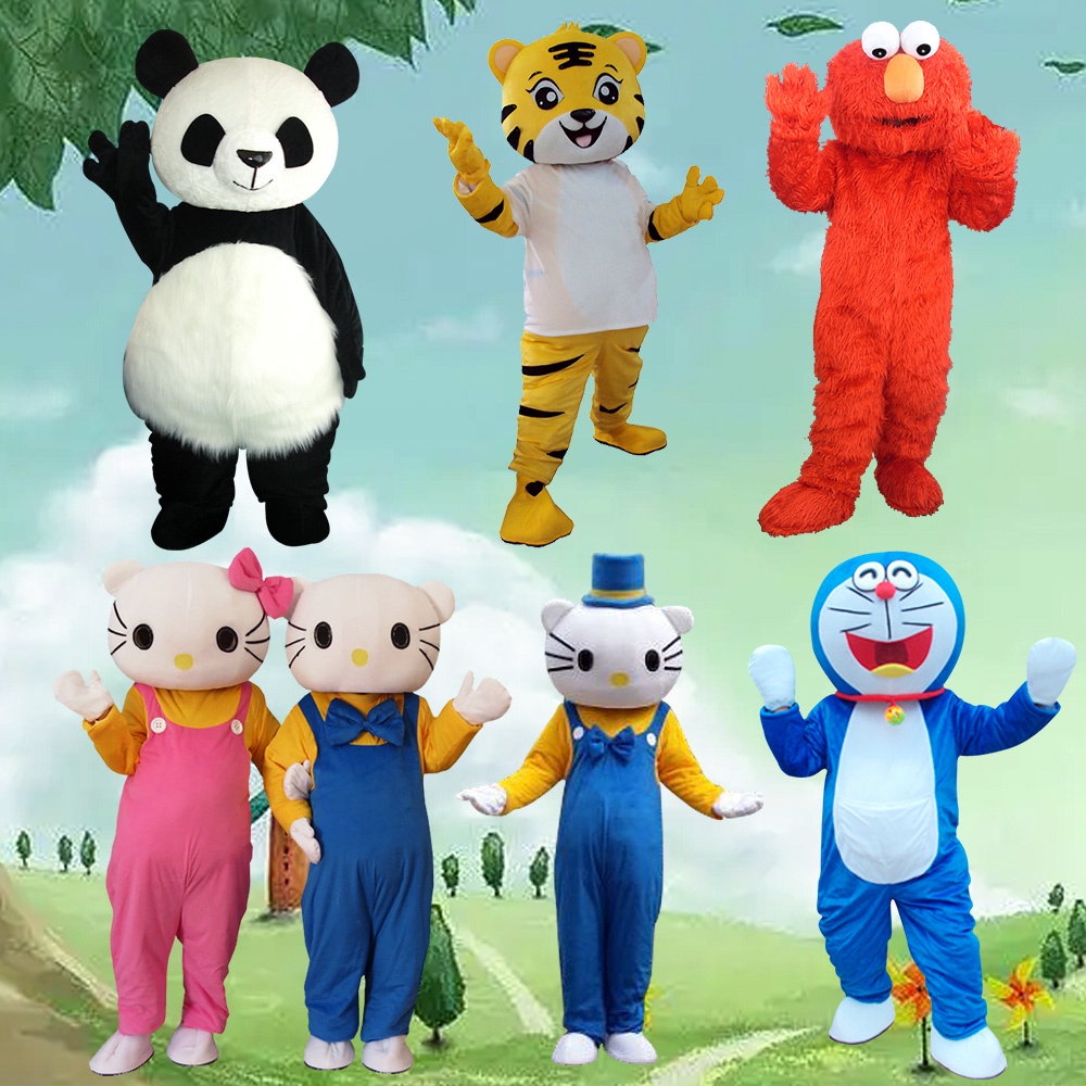 Hellow Kitty/Panda/Amway Tiger/Red Frog/Doraemon Cartoon Mascot Cosplay ...