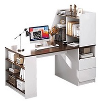 Computer Table with Organizer shelves Office Desk ( 2 ) Drawers and ...