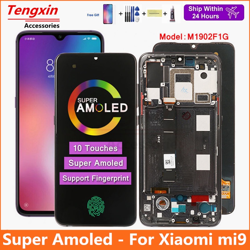AMOLED LCD For Xiaomi Mi 9 Display 10 Touches Screen For Xiaomi Mi 9 ...