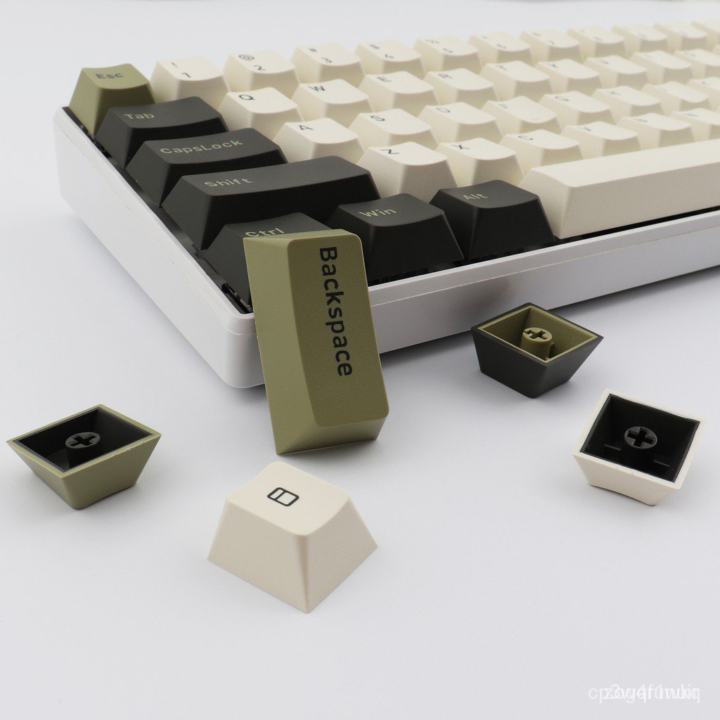 Keycap Double Shot GMK Olive 150 Cherry Profile Thick PBT Keycaps of MX ...