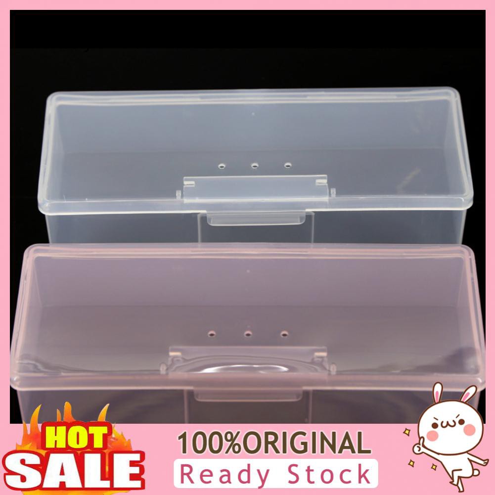 ⌘HMJ⌘Plastic Transparent Nail Supplies Brush Kit Storage Box Container ...