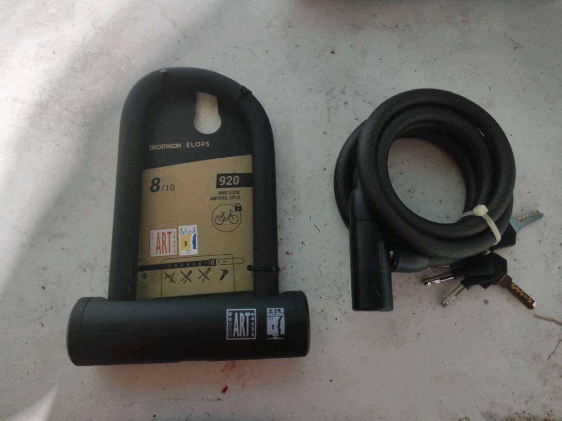 Decathlon Bike Lock Elops 920, Sports Equipment, Bicycles Parts ...