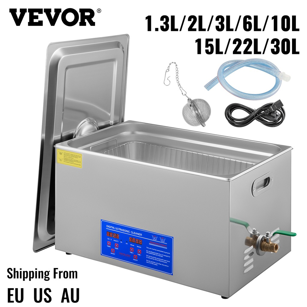 VEVOR 1.3L 2L 3L 6L 10L 15L 22L 30L Ultrasonic cleaner Dishwasher ...