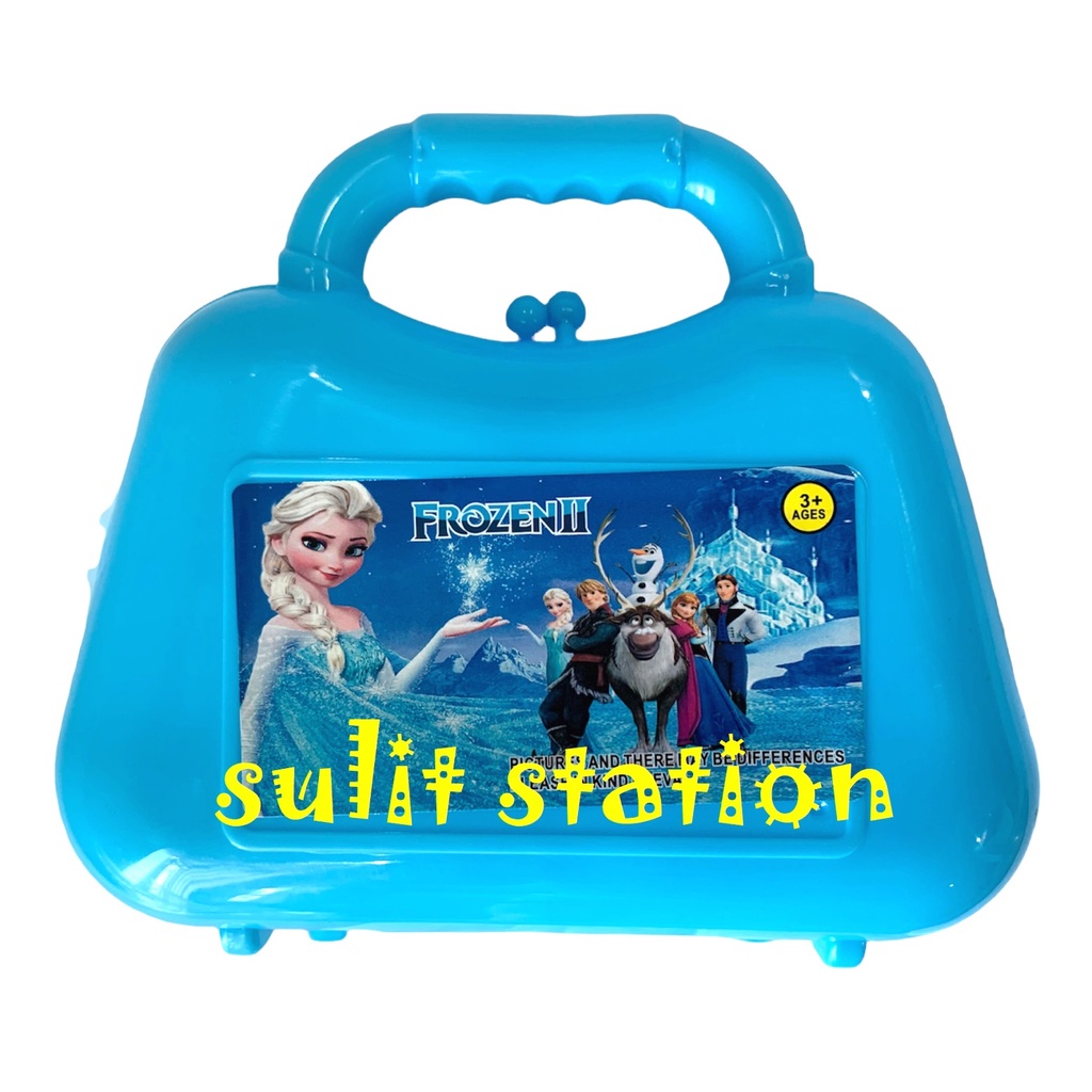 FROZEN ELSA ANNA PVC PLASTIC KIKAY VANITY CARRY CASE TOY KIDS PRETEND ...
