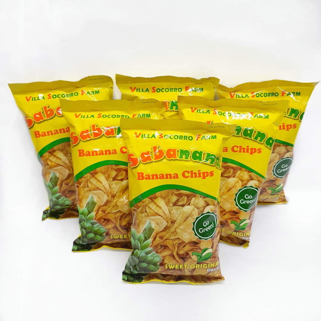 Villa Socorro Farm Sabanana Banana Chips 100 grams | Shopee Philippines