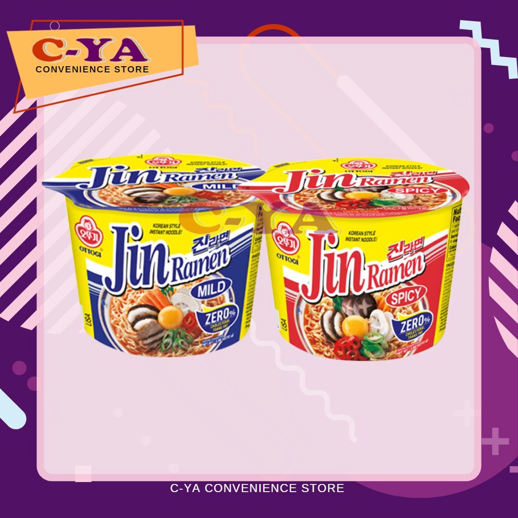 Ottogi Jin Ramen Mild/Spicy Big Bowl 110g | Shopee Philippines