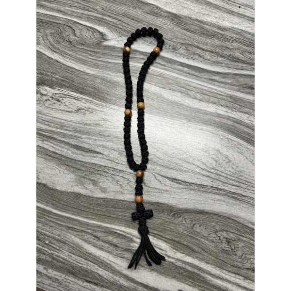 Knotted Rosary/ Chotki/ Rope Rosary (Black) | Shopee Philippines