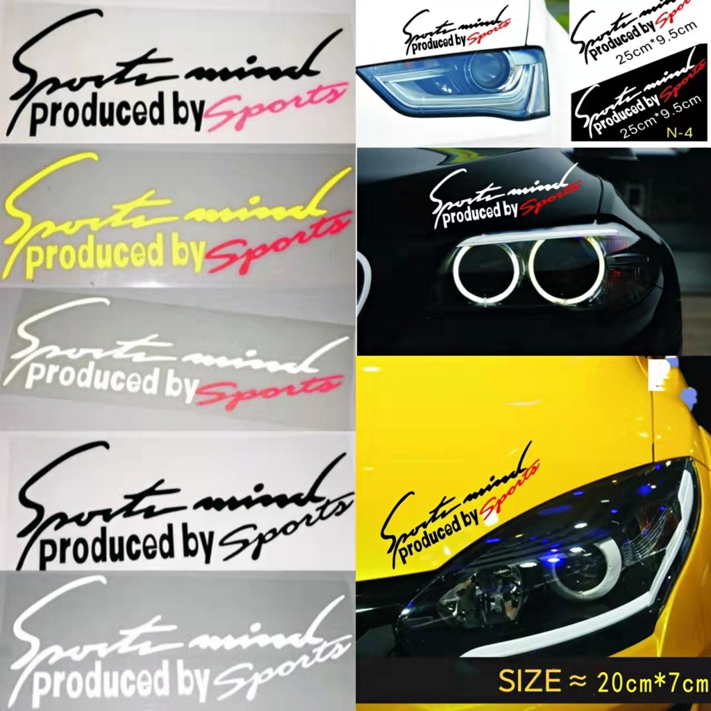 Reflective soprts top stickers Car cover SPORT top sticker signature ...