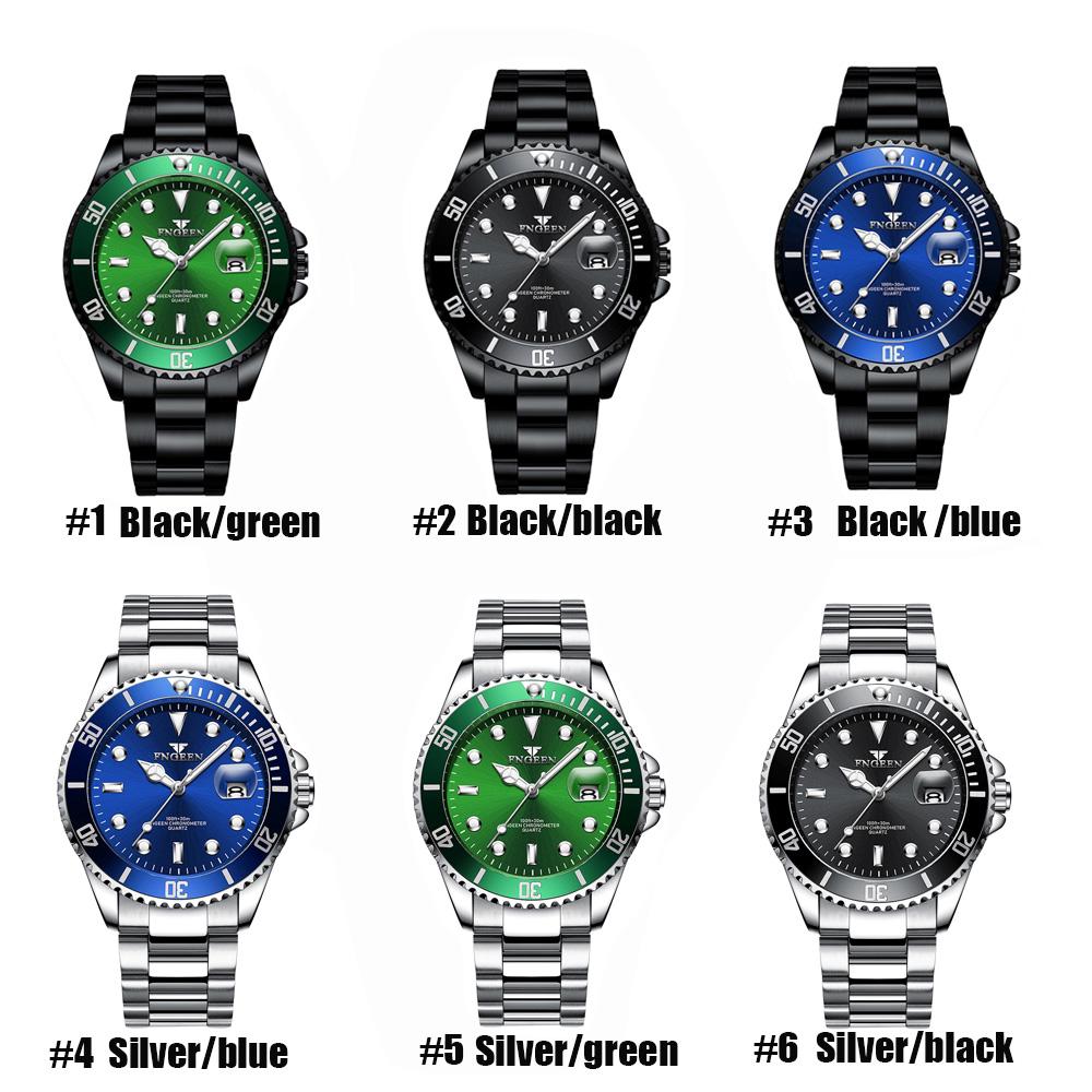 FNGEEN men's watch waterproof stainless steel | Shopee Philippines