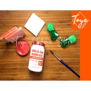 Stick Up Padding Glue RED with FREE BRUSH (for DIY notepad ) | Shopee Philippines