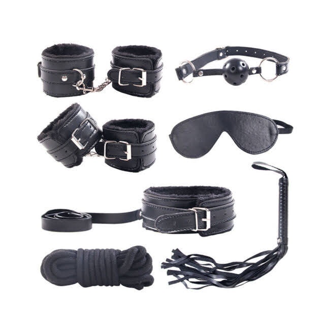 Samira Bdsm Bondage Handcuff Blindfold Whip Sex Toy Black Shopee