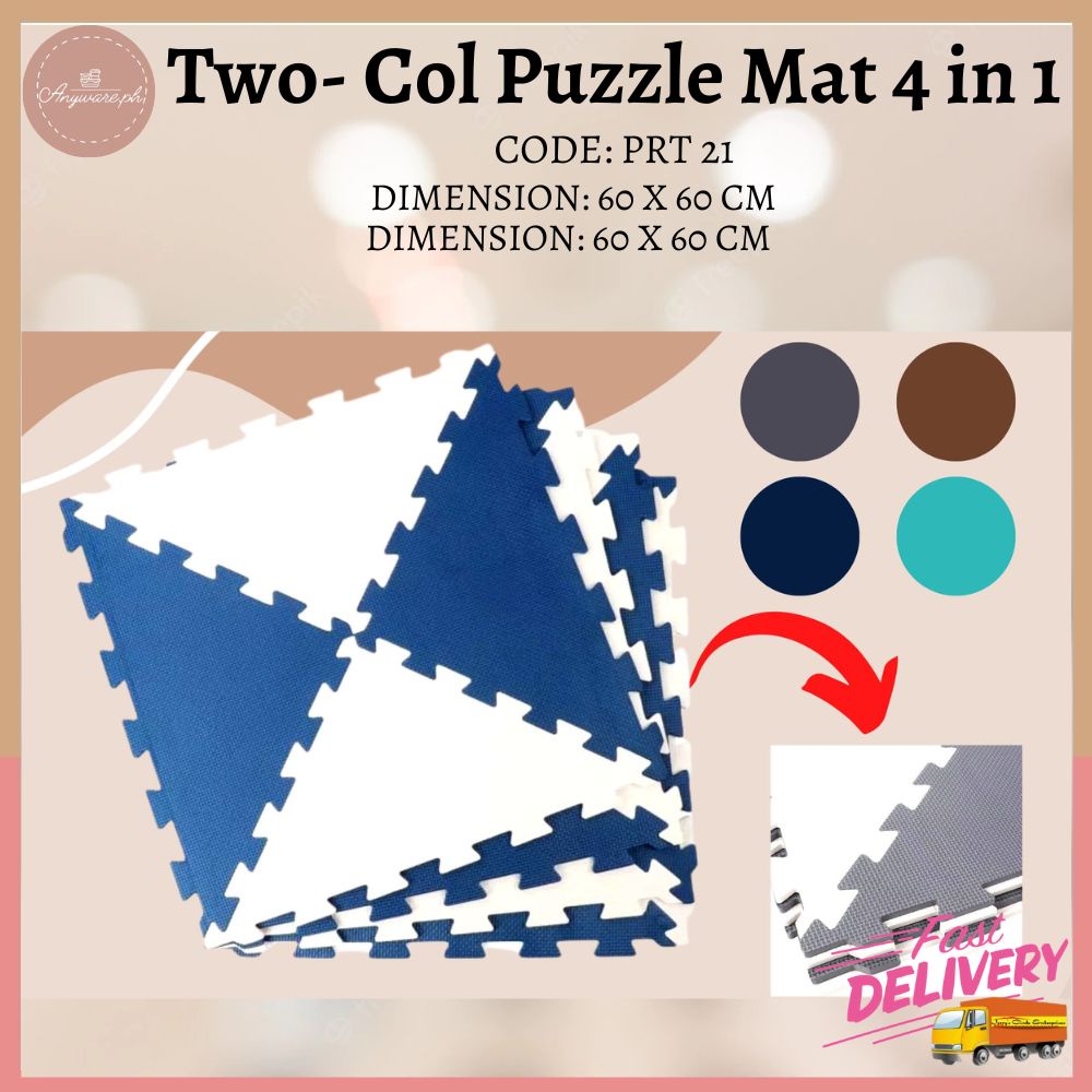 BIG SIZE Puzzle mat TRIANGLE Design 60cm x 60cm | Shopee Philippines